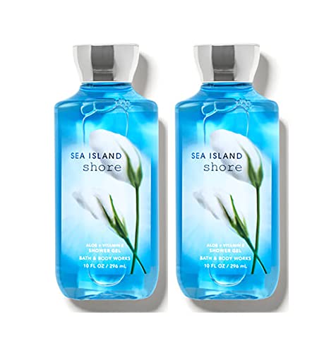 Bath and Body Works Sea Island Shore Shower Gel 10 Oz 2 Pack (Sea Island Shore)