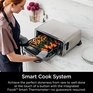 Ninja SP351 Foodi Smart 13-in-1 Dual Heat Air Fry Countertop Oven, Dehydrate, Reheat, Smart Thermometer, 1800-watts, Silver