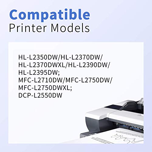 TN760 Remanufactured Toner Cartridge Replacement for Brother TN760 TN-760 TN730 Black High Yield MFC-L2710DW MFC-L2750DW HL-L2370DW MFC-L2750DW HL-L2350DW HL-L2370DW DCP-L2550DW Printer 2-Pack TN 760