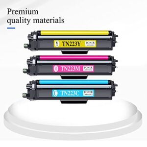 TN223 Compatible TN223C TN223M TN223Y Toner Cartridge Replacement for Brother MFC-L3770CDW MFC-L3710CW Printer Toner (1C+1Y+1M).