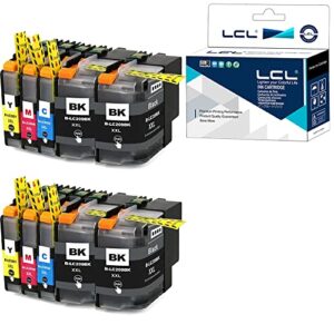 lcl compatible ink cartridge replacement for brother lc209 lc205 lc209bk lc205c lc205m lc205y xxl super high yield mfc-j5520dw j5620dw j5720dw (10-pack 4black 2cyan 2magenta 2yellow)