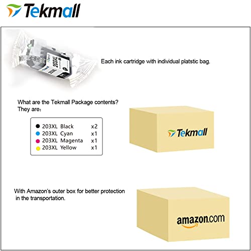 Tekmall Compatible Ink Cartridges for LC203XL LC 203 LC203 LC201 LC205 for MFC-J485DW MFC-J480DW MFC-J885DW mfc-j4620dw MFC-J460DW MFC-J880DW MFC-J680DW MFC-J4420DW Printers