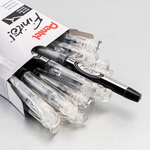 Pentel Finito! Porous Point Pen, Extra Fine Point Tip, Black Ink, Box of 12 (SD98-A)