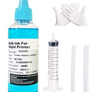 KSI 100ml Printhead Cleaning kit for HP Epn Canon Brother Lexmark Desktop Inkjet Printers