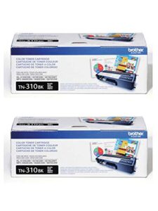 genuine brother tn310bk (tn-310bk) black toner cartridge 2-pack