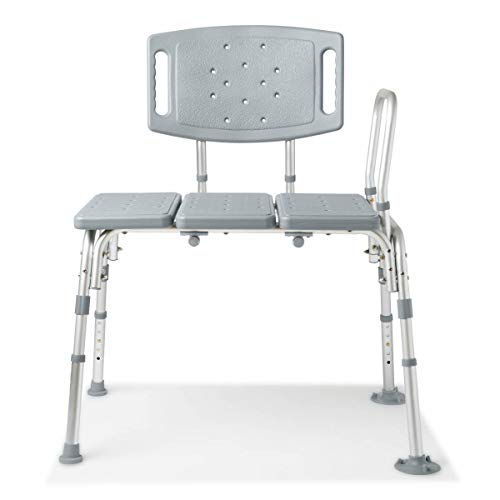 Medline Tub Transfer Bench with Anti-Slip Suction Feet, Lightweight for Easy Movement, for Use as a Shower Bench or Bath Seat, Blue - G3-200KBX1