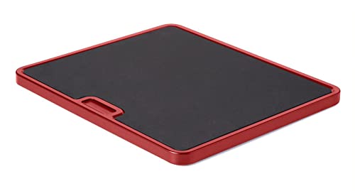 Nifty Solutions Large Appliance Rolling Tray - Red, Home Kitchen Counter Organizer, Integrated Rolling System, Non-Slip Pad Top for Coffee Maker, Stand Mixer, Blender, Toaster, (8824RED)