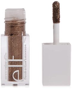 e.l.f., liquid glitter eyeshadow, long lasting, quick-drying, opaque, gel-based formula, creates high-impact, multi-dimensional eye looks, copper pop, 0.10 fl oz