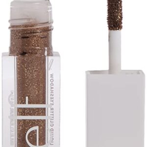 e.l.f., Liquid Glitter Eyeshadow, Long Lasting, Quick-Drying, Opaque, Gel-Based Formula, Creates High-Impact, Multi-Dimensional Eye Looks, Copper Pop, 0.10 Fl Oz