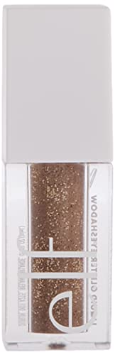 e.l.f., Liquid Glitter Eyeshadow, Long Lasting, Quick-Drying, Opaque, Gel-Based Formula, Creates High-Impact, Multi-Dimensional Eye Looks, Copper Pop, 0.10 Fl Oz