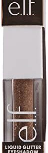 e.l.f., Liquid Glitter Eyeshadow, Long Lasting, Quick-Drying, Opaque, Gel-Based Formula, Creates High-Impact, Multi-Dimensional Eye Looks, Copper Pop, 0.10 Fl Oz