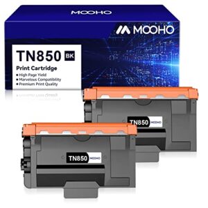 mooho compatible tn850 toner cartridge replacement for brother tn850 tn 850 tn-850 tn820 tn 820 tn-820 for mfc-l5900dw hl-l6200dw mfc-l5850dw mfc-l5800dw mfc-l6700dw hl-l5100dn printer (black 2-pack)