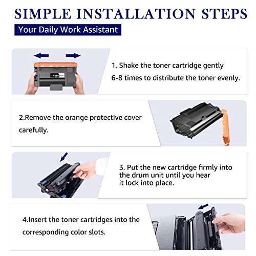 Mooho Compatible TN850 Toner Cartridge Replacement for Brother TN850 TN 850 TN-850 TN820 TN 820 TN-820 for MFC-L5900DW HL-L6200DW MFC-L5850DW MFC-L5800DW MFC-L6700DW HL-L5100DN Printer (Black 2-Pack)