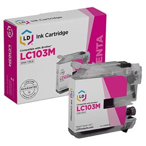 ld compatible ink cartridge replacement for brother lc103m high yield (magenta)