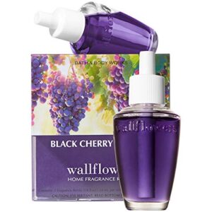 bath and body works new look! black cherry merlot wallflowers 2-pack refills