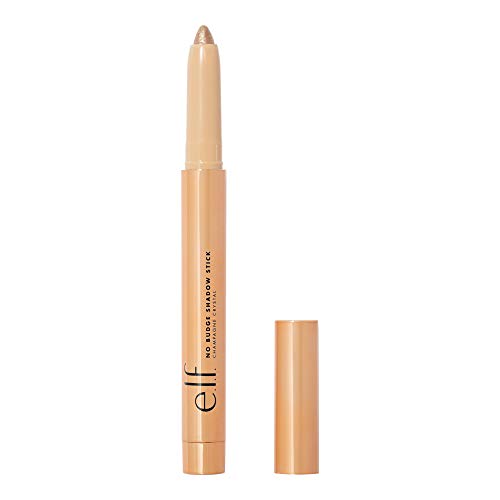 e.l.f. Cosmetics No Budge Shadow Stick, Longwear, Smudge-Proof Metallic Eyeshadow, Champagne Crystal, 0.056 Oz (1.6g)