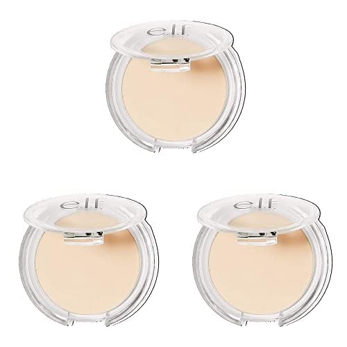 e.l.f. Prime & Stay Finishing Powder, Sets Makeup, Controls Shine & Smooths Complexion, Sheer, 0.17 Oz (4.8g) (Pack of 3)