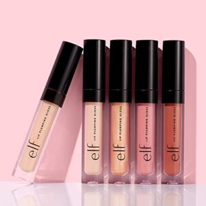 e.l.f., Lip Plumping Gloss, Hydrating, Nourishing, Invigorating, High-Shine, Plumps, Volumizes, Cools, Soothes, Sparkling Rosé, Shimmer, 0.09 Oz