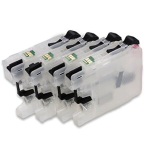 F-INK Empty Refillable Ink Cartridge Replacement For Brother LC103 LC105,Work With MFC-J4510DW J450DW J285DW J470DW J475DW J650DW J870DW J875DW J4610DW J4310DW J4410DW J4710DW J6520DW J6720DW Printer