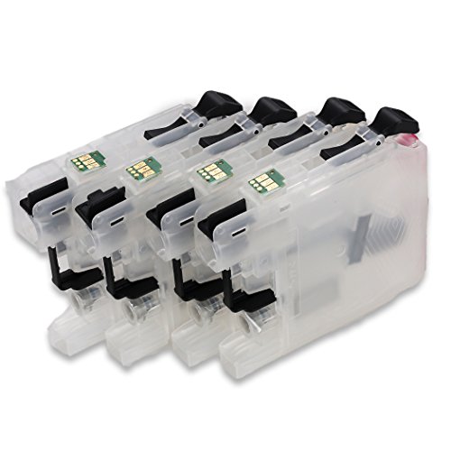 F-INK Empty Refillable Ink Cartridge Replacement For Brother LC103 LC105,Work With MFC-J4510DW J450DW J285DW J470DW J475DW J650DW J870DW J875DW J4610DW J4310DW J4410DW J4710DW J6520DW J6720DW Printer