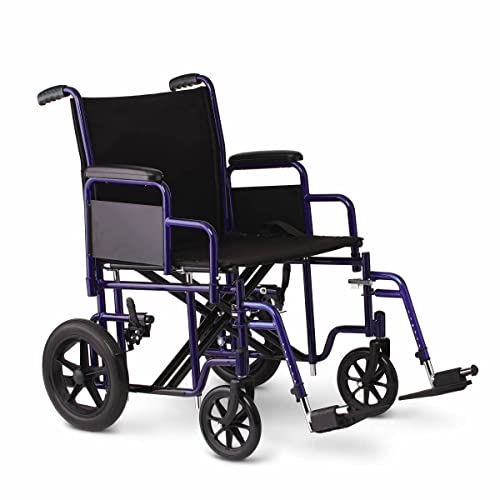 Medline Bariatric Transport Chair, 22" wide