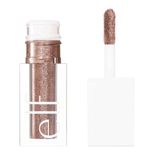 e.l.f. liquid glitter eyeshadow, long lasting, quick-drying, opaque, gel-based eyeshadow for creating high-impact, multi-dimensional eye looks, pinky swear, 0.10 fl oz