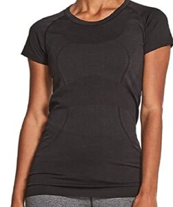 lululemon athletica swiftly tech short sleeve crew (black, 6)