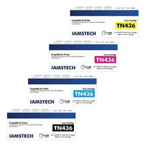 tn436 tn-436 toner cartridge compatible replacement for tn436bk tn436c tn436m tn436y for mfc-l8900cdw hl-l8360cdw hl-l8360cdwt hl-l9310cdw mfc-l9570cdw printer ink (kcmy, 4-pack, high yield)