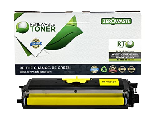 Renewable Toner Compatible Toner Cartridge Replacement for Brother TN210 TN-210Y DCP-9010 MFC-9010 9120 9125 9320 9325 HL-3040 3045 3070 3075 (Yellow)