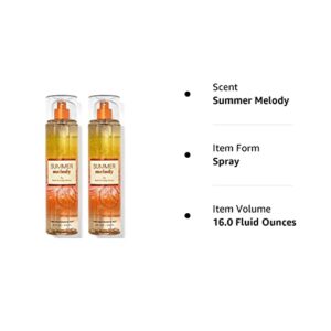 Bath & Body Works Summer Melody Fine Fragrance Body Mist Gift Set 8 oz Pack Lot of 2 (Summer Melody)