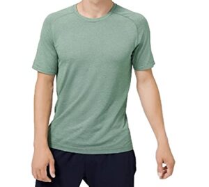 lululemon athletica lululemon mens metal vent tech short sleeve shirt (sea water/tidewater teal, l)