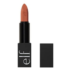 e.l.f. o face satin lipstick, richly pigmented, nourishing & long-lasting creamy lipstick, infused with jojoba, vegan & cruelty-free, no doubt