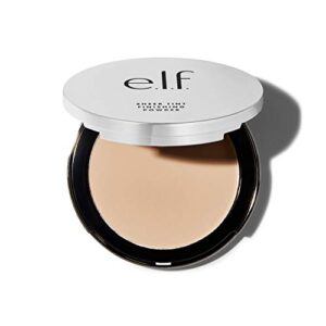 e.l.f, beautifully bare sheer tint finishing powder, mattifying, silky, light coverage, long lasting, controls shine, creates a flawless face, fair/light, all-day wear, 0.33 oz