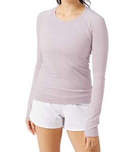 lululemon athletica womens swiftly tech crew t- shirt, iced iris, 6, long sleeve