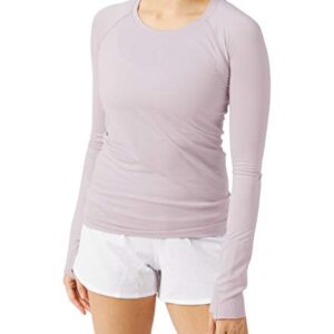 Lululemon Athletica Womens Swiftly Tech Crew T- Shirt, Iced Iris, 6, Long Sleeve