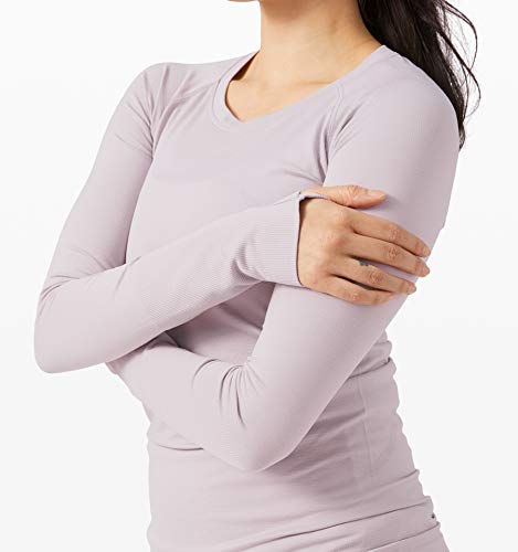 Lululemon Athletica Womens Swiftly Tech Crew T- Shirt, Iced Iris, 6, Long Sleeve