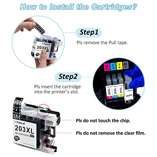 Tekmall Compatible Ink Cartridges for LC203XL LC 203 LC203 LC201 LC205 for MFC-J485DW MFC-J480DW MFC-J885DW mfc-j4620dw MFC-J460DW MFC-J880DW MFC-J680DW MFC-J4420DW Printers