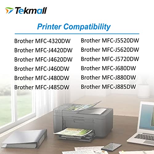 Tekmall Compatible Ink Cartridges for LC203XL LC 203 LC203 LC201 LC205 for MFC-J485DW MFC-J480DW MFC-J885DW mfc-j4620dw MFC-J460DW MFC-J880DW MFC-J680DW MFC-J4420DW Printers