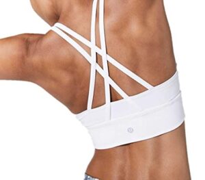 lululemon energy bra long line (white, 6)