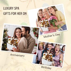 Spa Gift Baskets for Women, Coconut Vanilla Bath and Body Gift Set for Women with Essential Oil with Shower Gel, Bubble Bath, Body Lotion, Bath Bomb, Jojoba Oil, Birthday & Christmas Bubble Gifts for Women Mom Girlfriend.