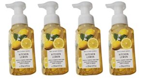 bath and body works kitchen lemon value pack – lot of 4 gentle foaming hand soap full size