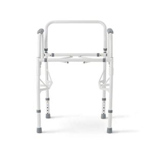 Medline Steel Drop-Arm Commode, 350 lb Weight Capacity