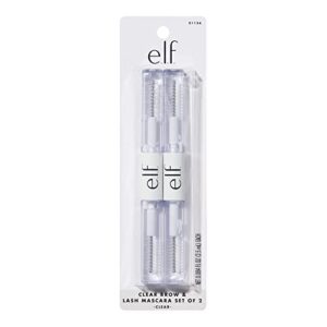 e.l.f. clear lash & brow mascara 2-pack, conditioning clear brow & lash gel for grooming, defining & separating, long-lasting, vegan & cruelty-free