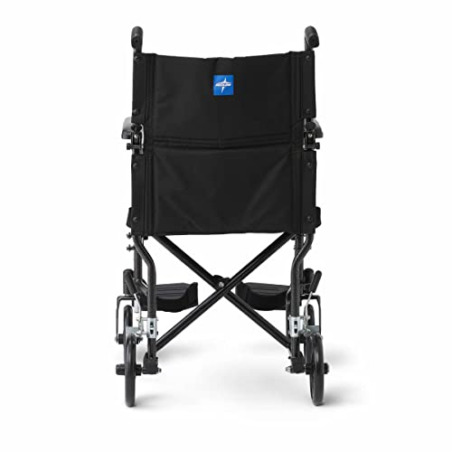 Medline Steel 17" Transport Chair, Hammertone