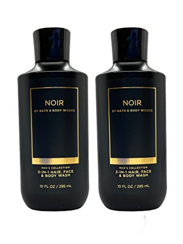 Bath and Body Works 2 Pack Men's Collection 2 in 1 Hair and Body Wash NOIR.