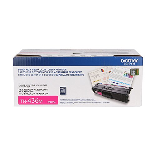 Brother Genuine TN436BK, TN436C, TN436M, TN436Y High Yield Color Laser Black, Cyan, Magenta and Yellow Toner Cartridge Set