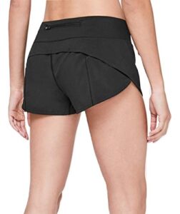 lululemon run speed up short (black, 4)