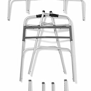 Medline Upright Walker with 5” Dual Wheels, Forearm Walker with Armrests, Height Adjustable, 300lb Weight Capacity