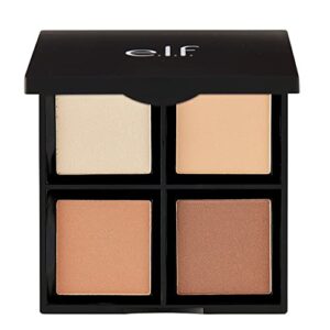 e.l.f. contour palette, 4 shades, sculpt, shade & illuminate cheekbones, light/medium, 0.56 oz (16g)