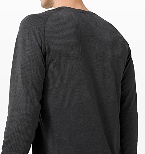 Lululemon Athletica Mens Metal Vent Tech Long Sleeve Shirt(Deep Coal, XL), X-Large